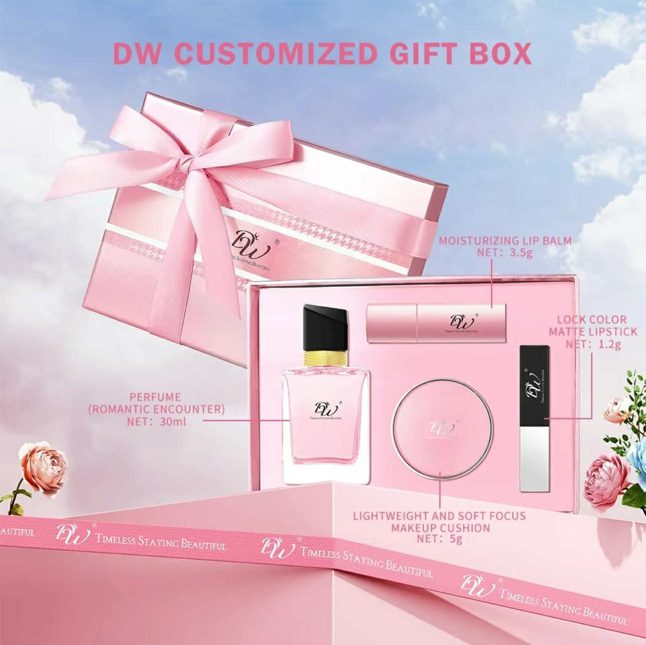 DW Customized Gift Set | Make Up Gift Set | 4pcs each box – Trends&Beauty